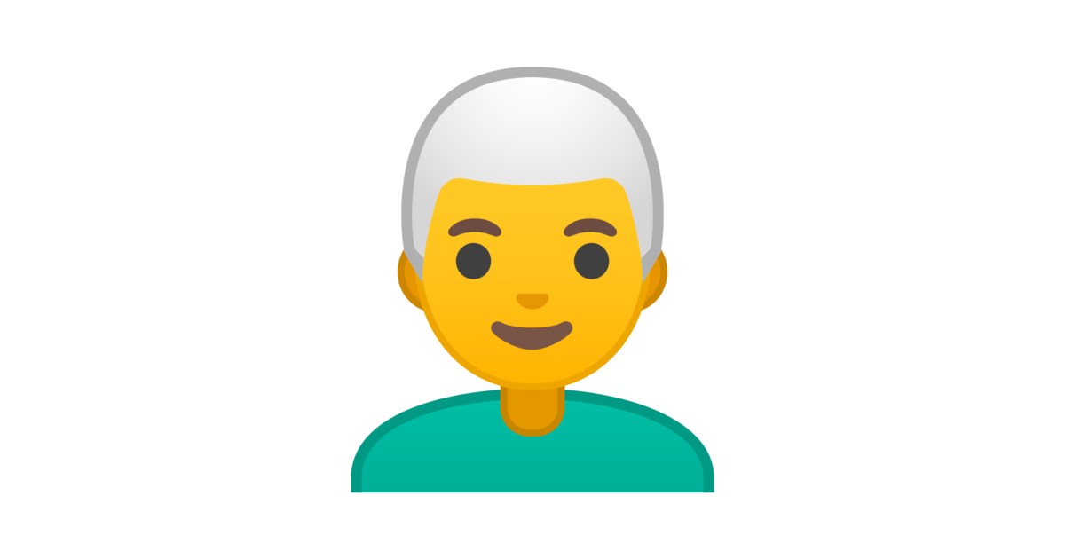 👨‍🦳 Man: White Hair Emoji