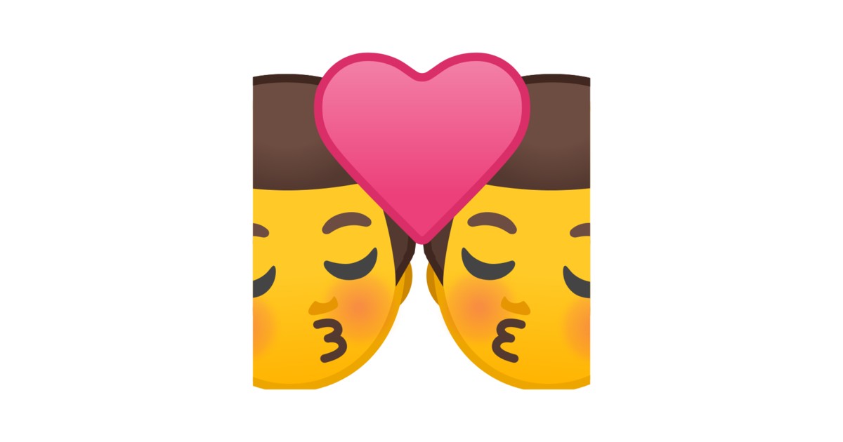👨‍ ️‍💋‍👨 Beso: Hombre Y Hombre Emoji
