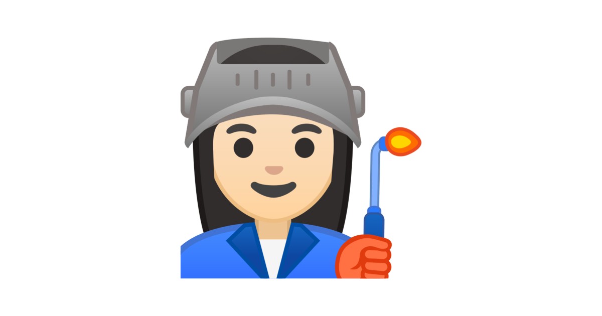 👩🏻‍🏭 Operaria: Tono De Piel Claro Emoji