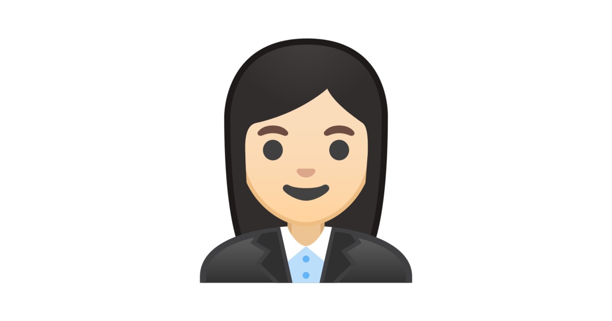 👩🏻‍💼 Employée De Bureau : Peau Claire Emoji