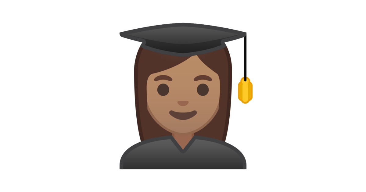 👩🏽‍🎓 étudiante : Peau Légèrement Mate Emoji
