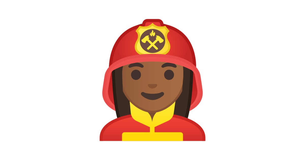 👩🏾‍🚒 Pompier Femme : Peau Mate Emoji