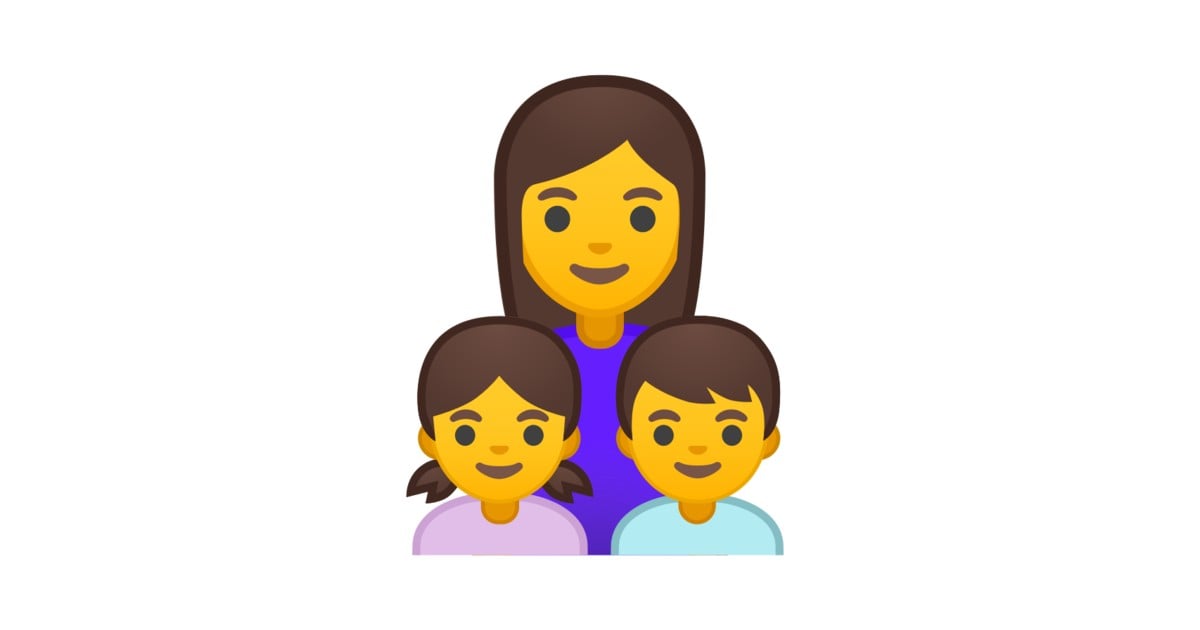 👩‍👧‍👦 Famille : Femme, Fille Et Garçon Emoji