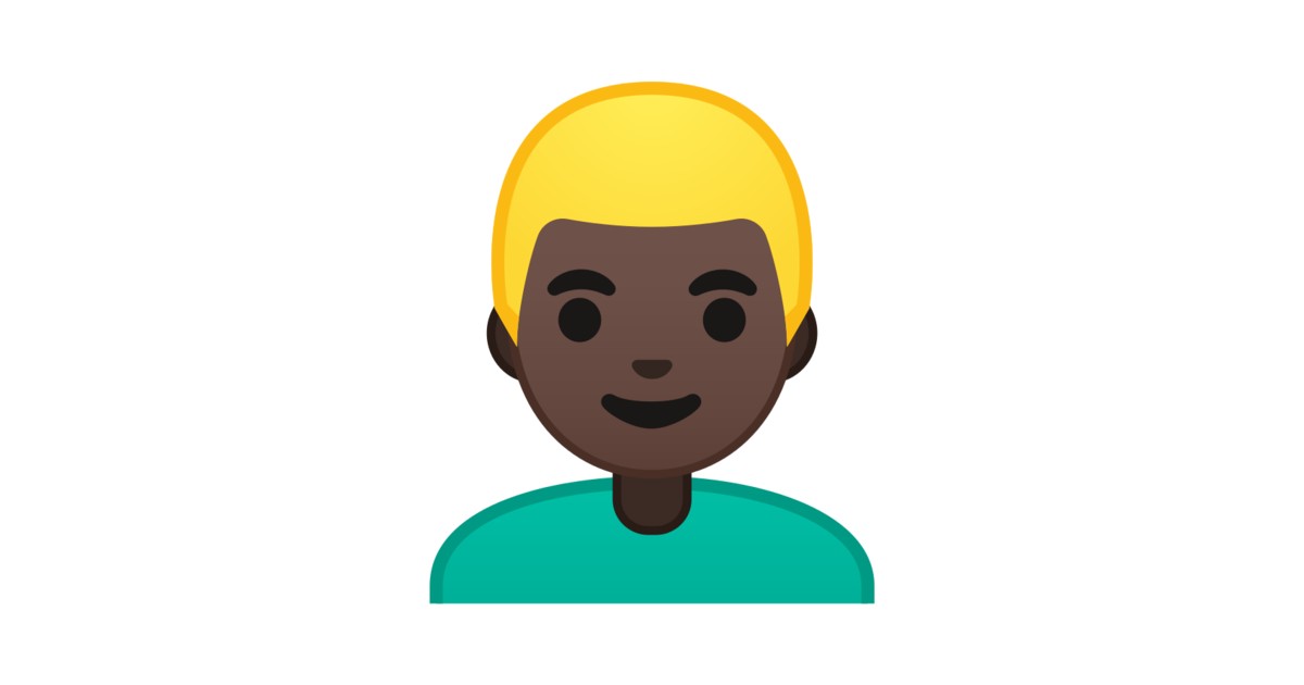 👱🏿‍♂️ Homme Blond : Peau Foncée Emoji