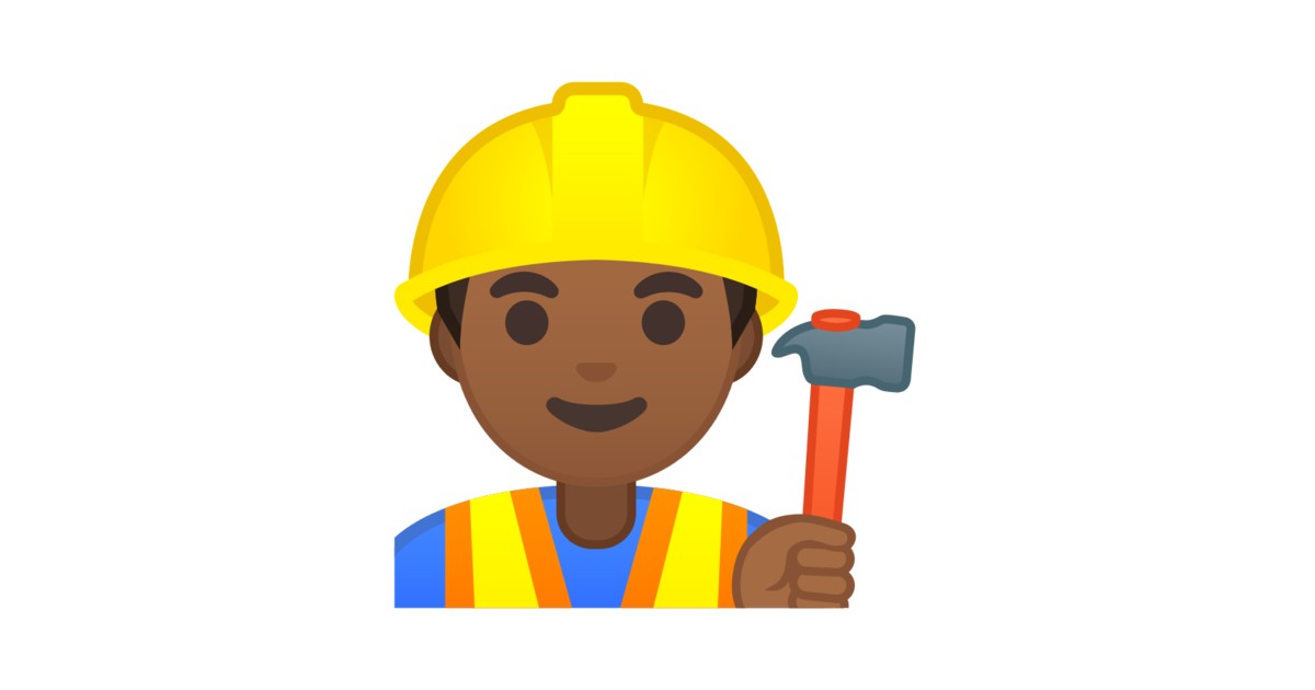👷🏾‍♂️ Ouvrier Du Bâtiment : Peau Mate Emoji