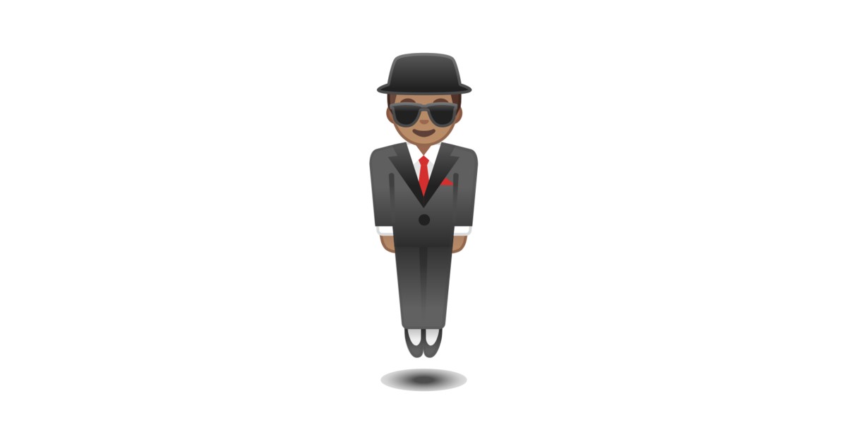 🕴🏽 Man In Suit Levitating: Medium Skin Tone Emoji