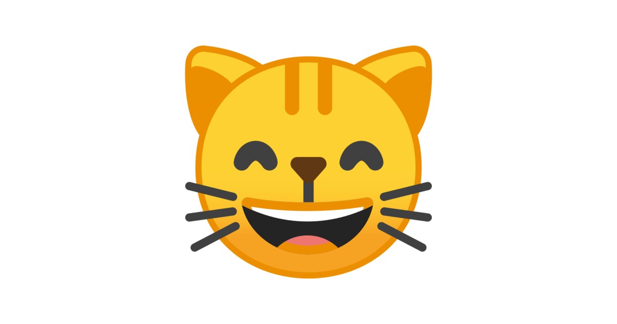 😸 grinsende Katze mit lachenden Augen-Emoji