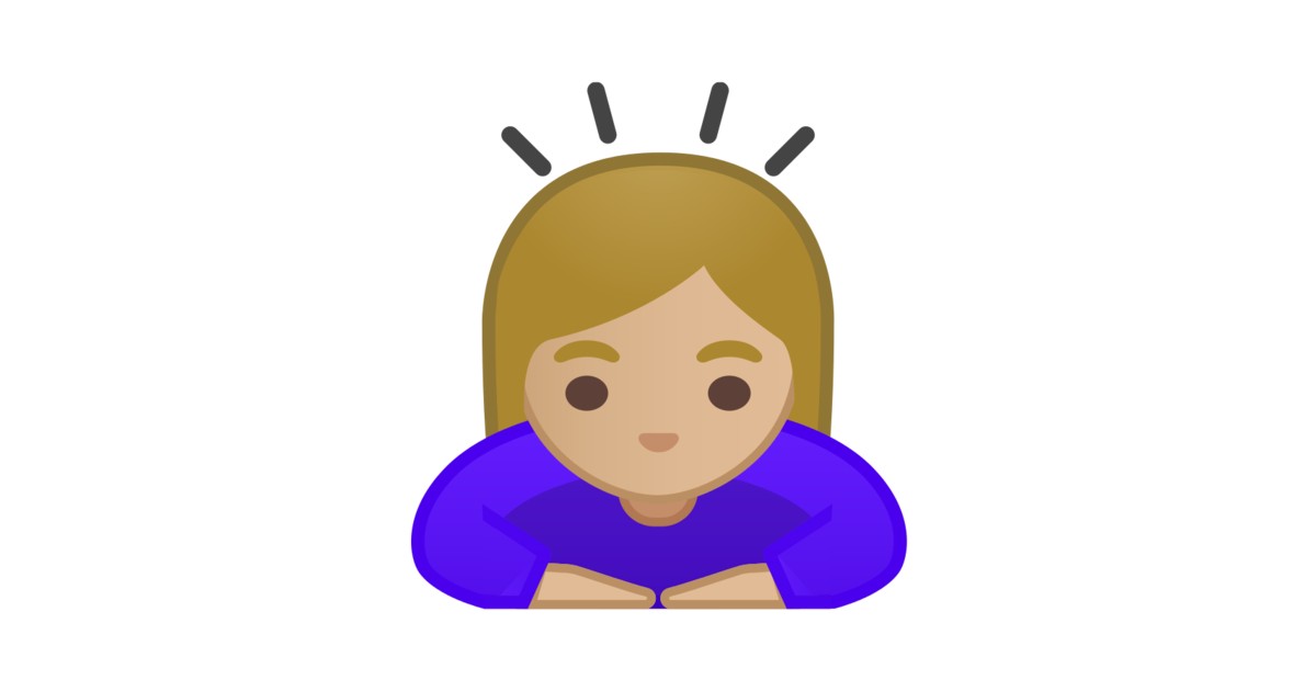 🙇🏼‍♀️ Woman Bowing: Medium-light Skin Tone Emoji