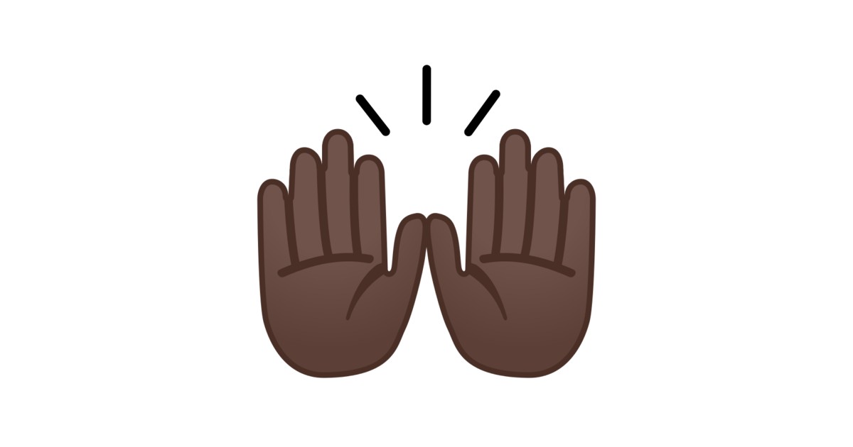 🙌🏿 Raising Hands: Dark Skin Tone Emoji