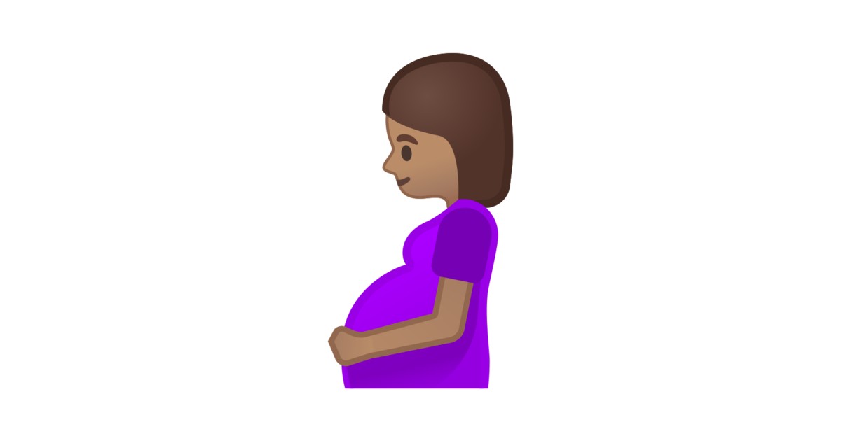 🤰🏽 Grávida: Pele Morena Emoji