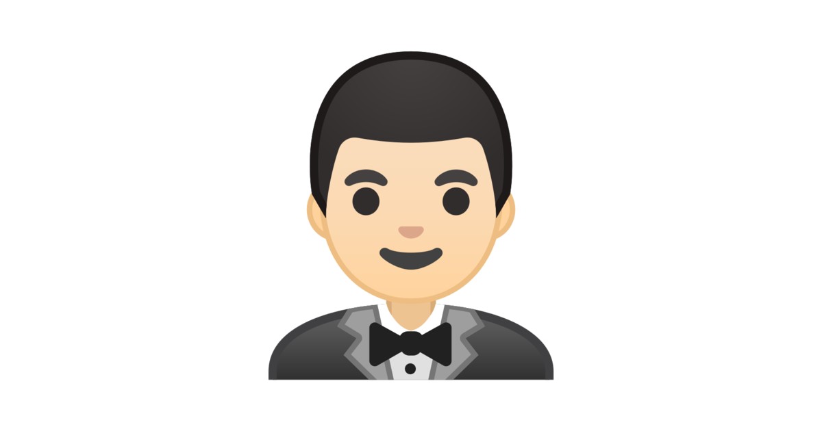 🤵🏻 Homem De Smoking: Pele Clara Emoji