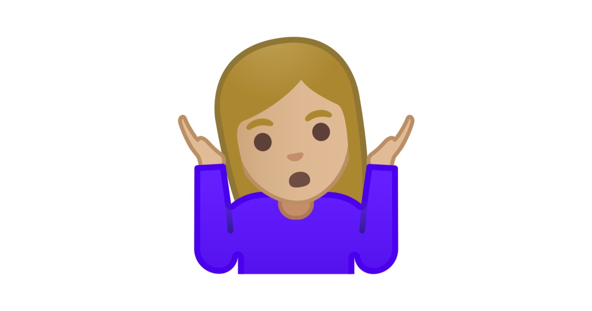 🤷🏼 schulterzuckende Person: mittelhelle Hautfarbe-Emoji