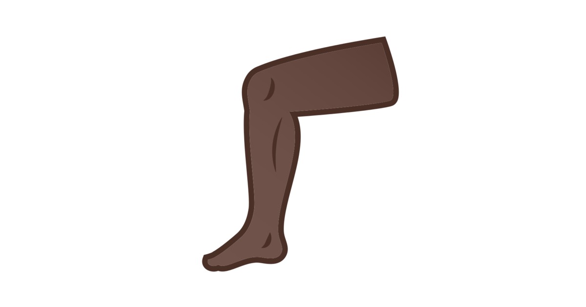 🦵🏿 Jambe : Peau Foncée Emoji