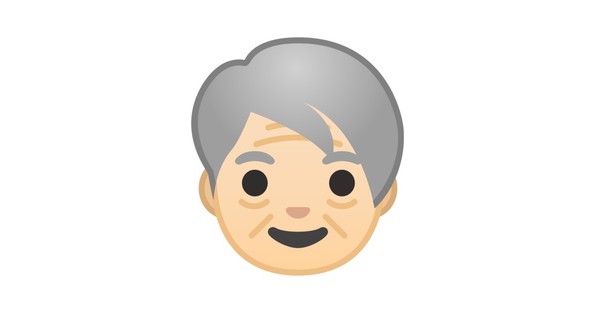 🧓🏻 Personne âgée : Peau Claire Emoji | "Adulte Plus Âgé: Peau 1"