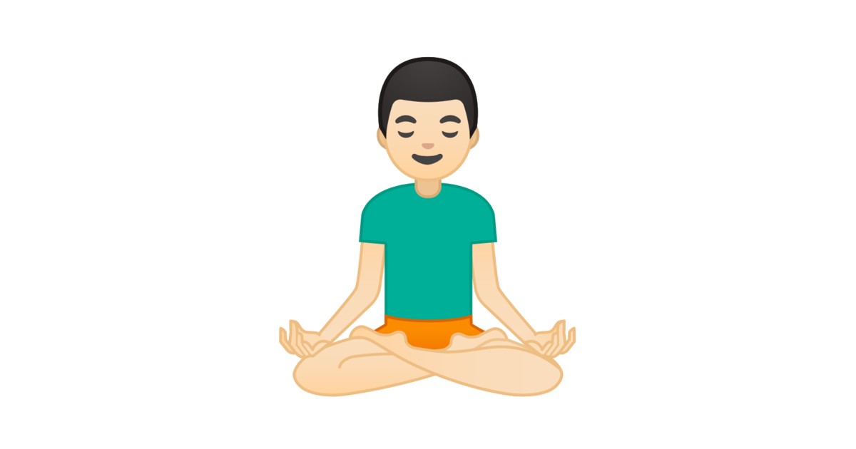 🧘🏻‍♂️ Homme Dans La Posture Du Lotus : Peau Claire Emoji | "Homme En ...