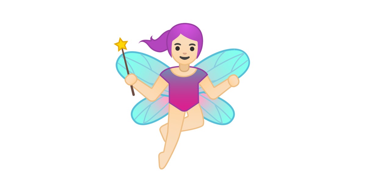 🧚🏻 Fada: Pele Clara Emoji | "Fada (Pessoa): Pele Clara"