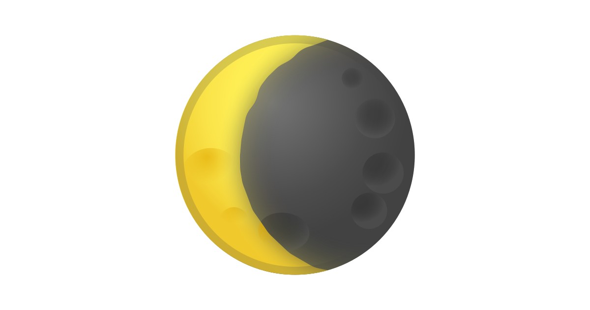 🌘 Lua Minguante Côncava Emoji