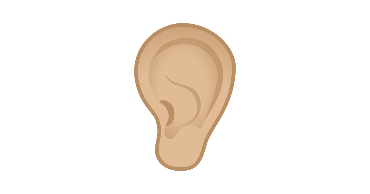 👂🏼 Ear: Medium-light Skin Tone Emoji