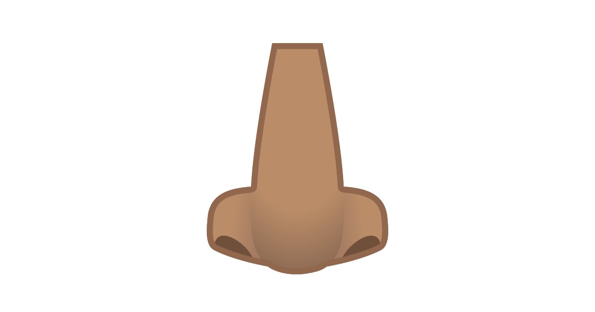 👃🏽 Nase: mittlere Hautfarbe-Emoji