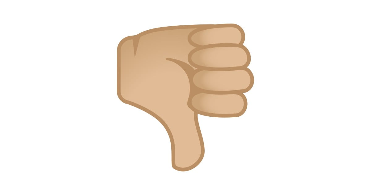 👎🏼 Daumen runter: mittelhelle Hautfarbe-Emoji