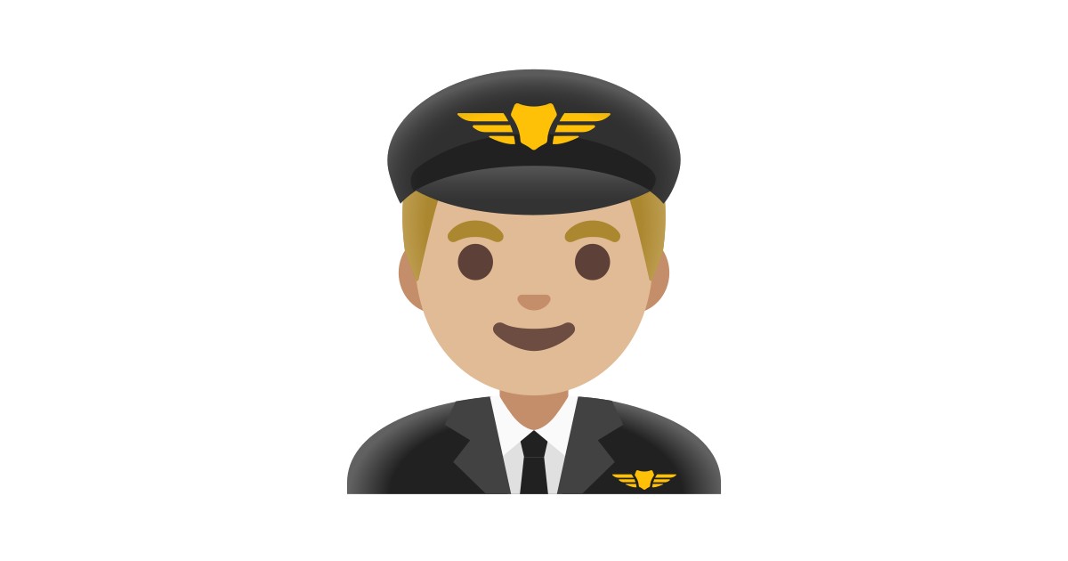 👨🏼‍ ️ Man Pilot: Medium-light Skin Tone Emoji