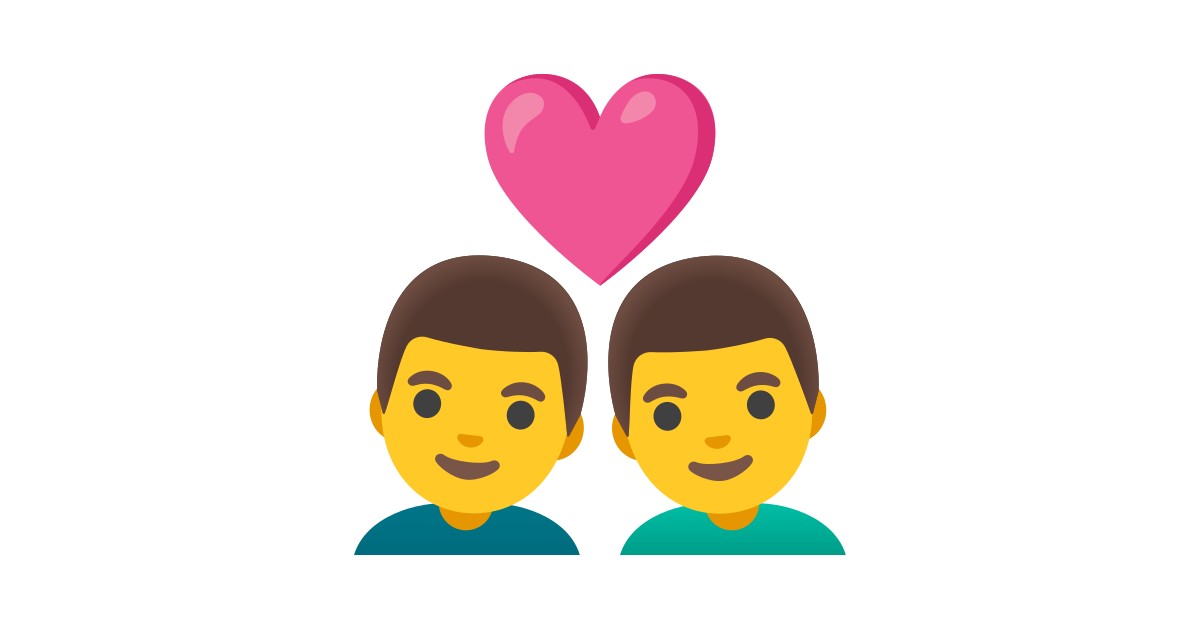 👨‍ ️‍👨 Pareja Enamorada: Hombre Y Hombre Emoji