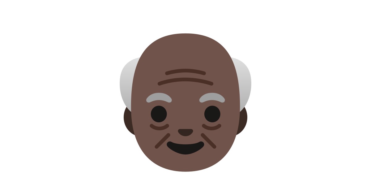 👴🏿 Old Man: Dark Skin Tone Emoji