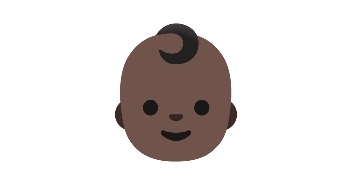 👶🏿 Bébé : Peau Foncée Emoji