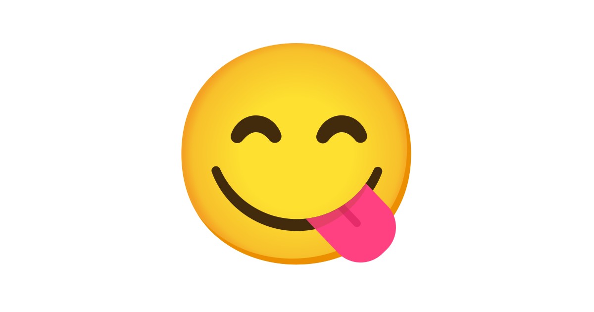 😋 Rosto Saboreando Comida Emoji