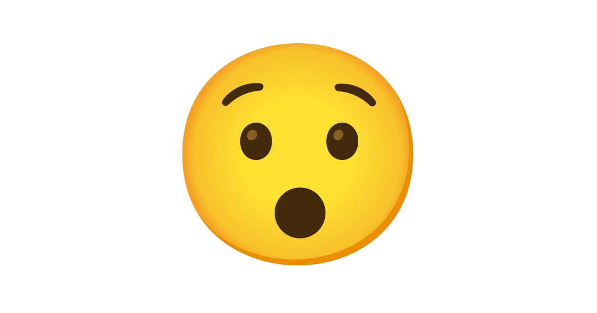 😯 Rosto Surpreso Emoji