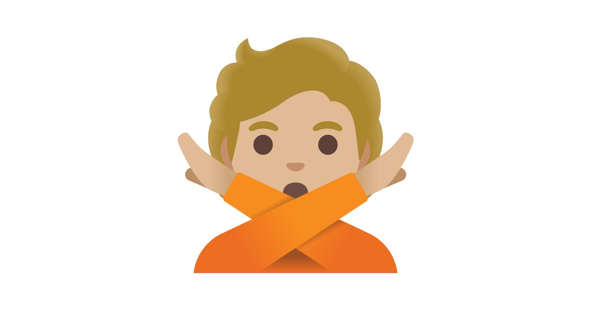 🙅🏼 Person Gesturing NO: Medium-light Skin Tone Emoji