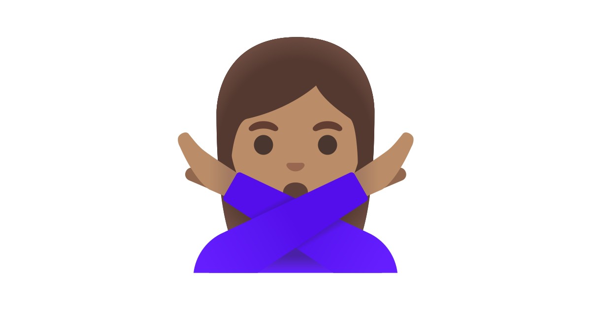 🙅🏽‍♀️ Woman Gesturing NO: Medium Skin Tone Emoji