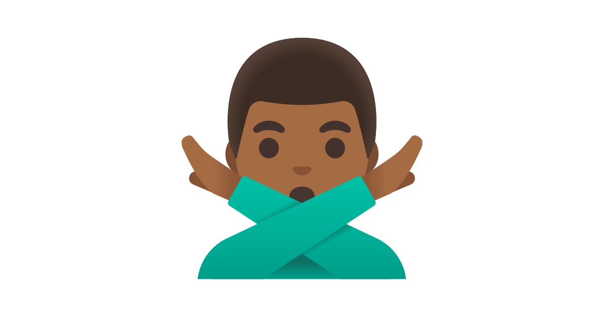 🙅🏾♂️ Man Gesturing NO: Medium-dark Skin Tone Emoji 🙅🏾♂️ Man Gesturing NO: Medium-dark Skin Tone Emoji