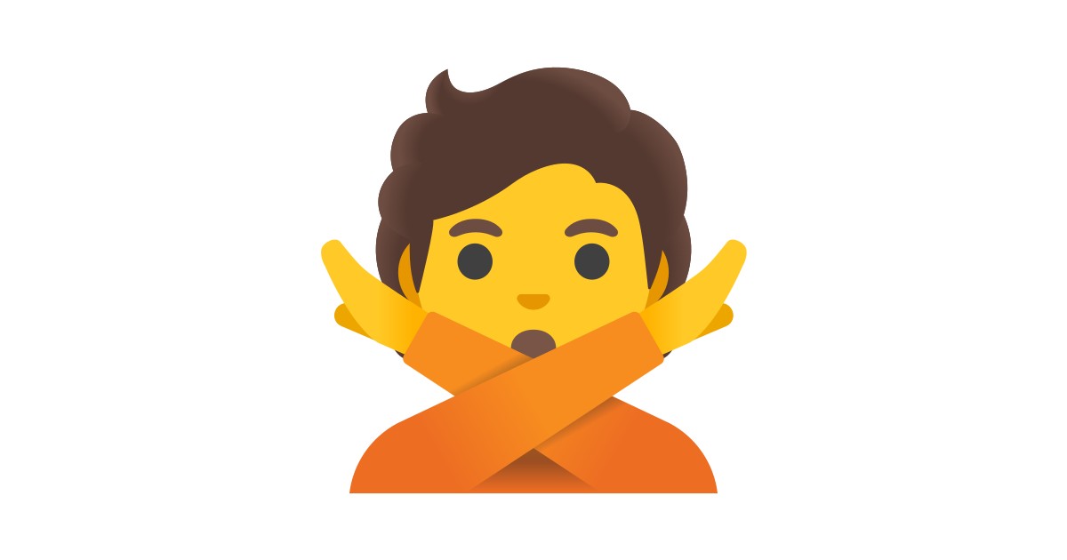 🙅 Persona Che Fa Segno Di No Emoji