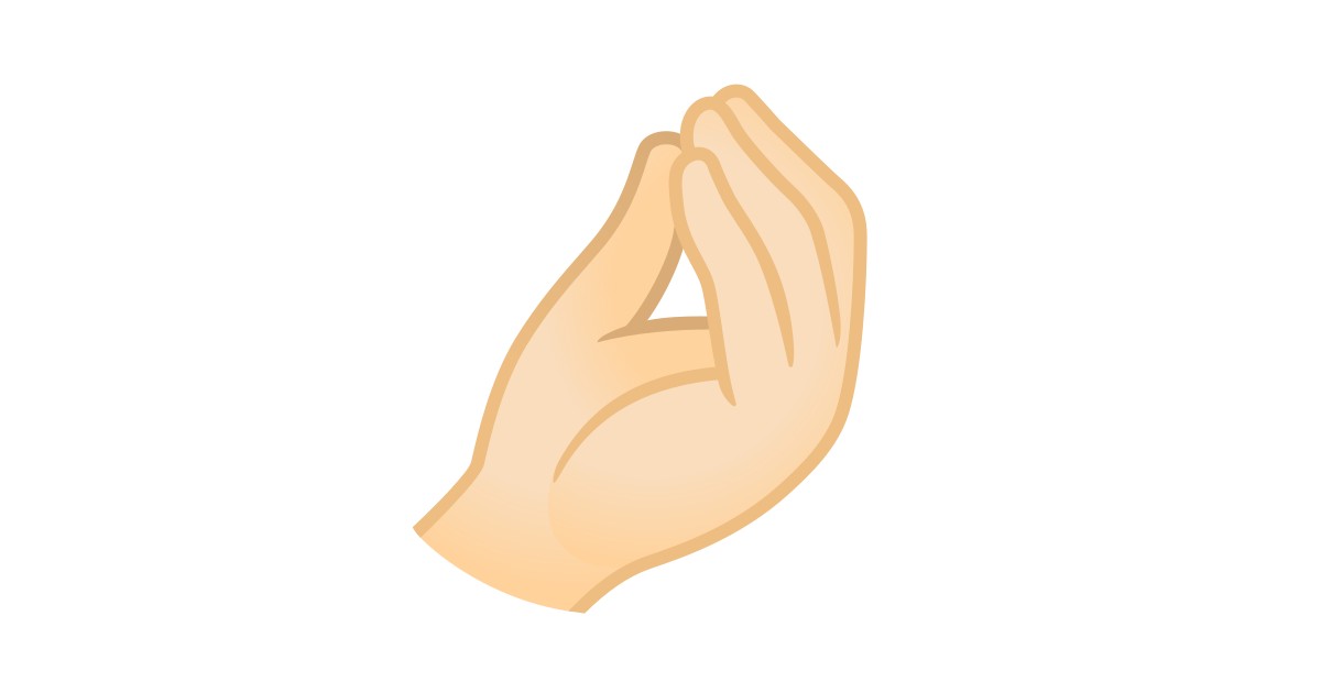 🤌🏻 Mano A Pigna: Carnagione Chiara Emoji