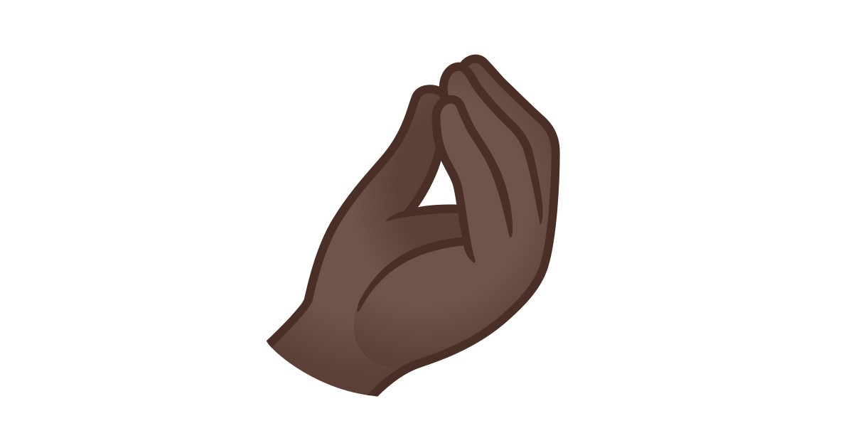 🤌🏿 Pinched Fingers: Dark Skin Tone Emoji