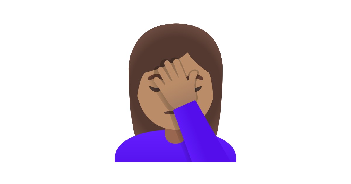 🤦🏽‍♀️ Woman Facepalming: Medium Skin Tone Emoji