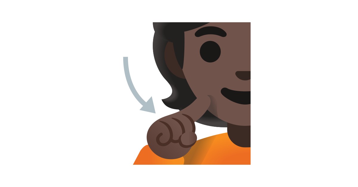 🧏🏿 Persona Con Problemi Di Udito: Carnagione Scura Emoji in 100+ lingue
