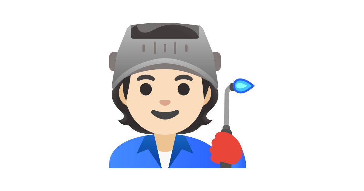 🧑🏻‍🏭 Funcionário De Fábrica: Pele Clara Emoji