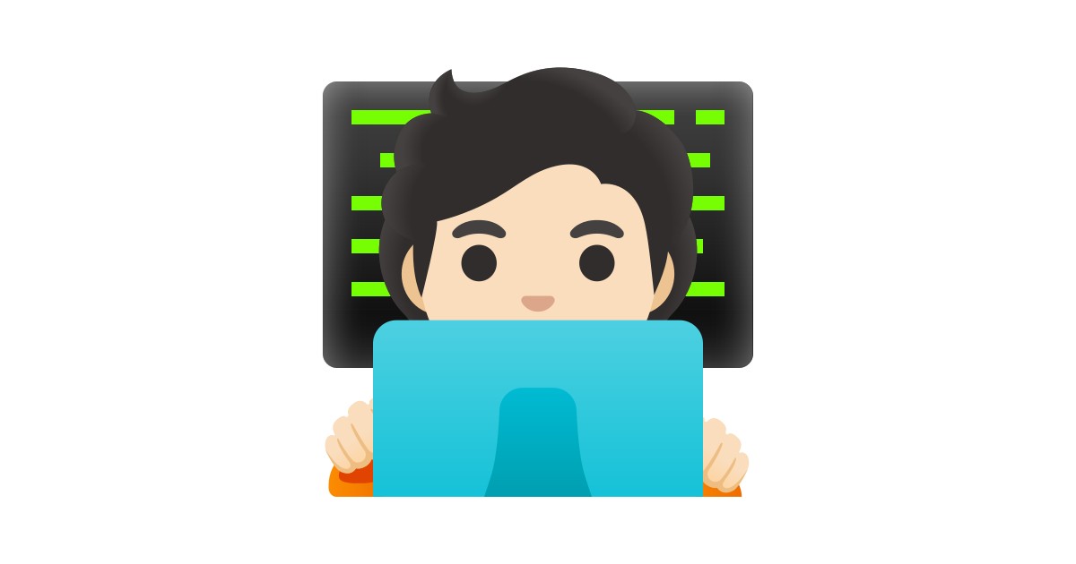 🧑🏻‍💻 Programador: Pele Clara Emoji
