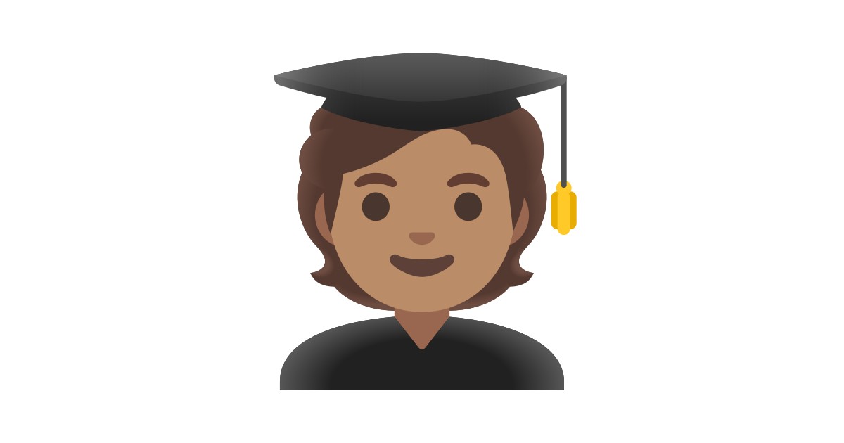 🧑🏽‍🎓 Estudiante: Tono De Piel Medio Emoji