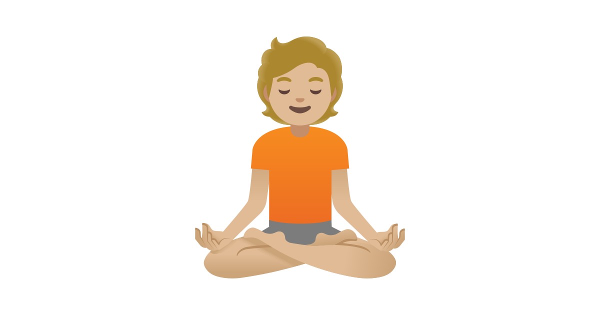 🧘🏼 Personne Dans La Posture Du Lotus : Peau Moyennement Claire Emoji