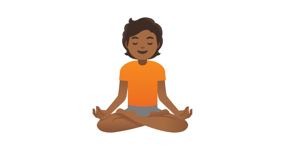 🧘🏾 Personne Dans La Posture Du Lotus : Peau Mate Emoji