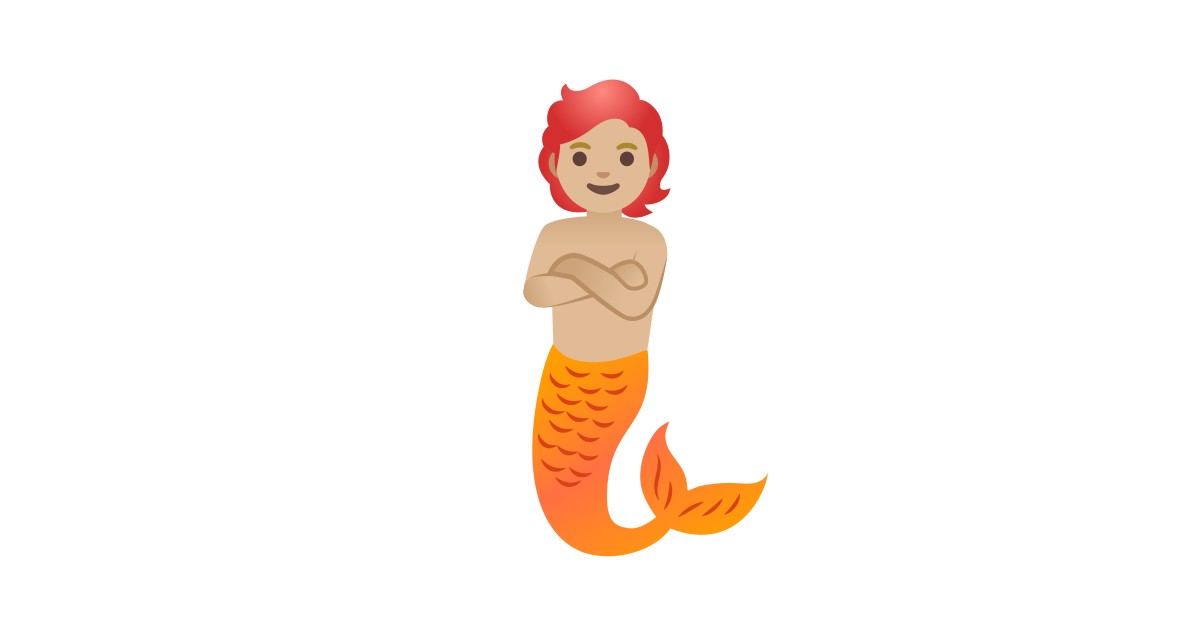 🧜🏼 Merperson: Medium-light Skin Tone Emoji