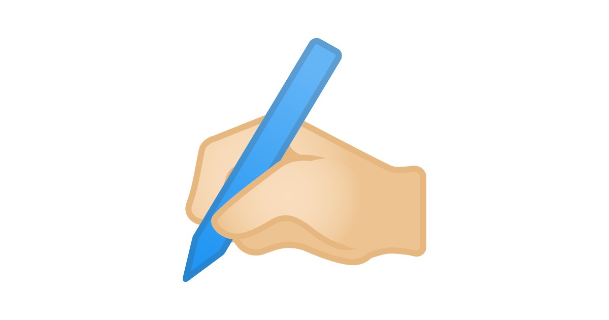 🏻 Writing Hand: Light Skin Tone Emoji
