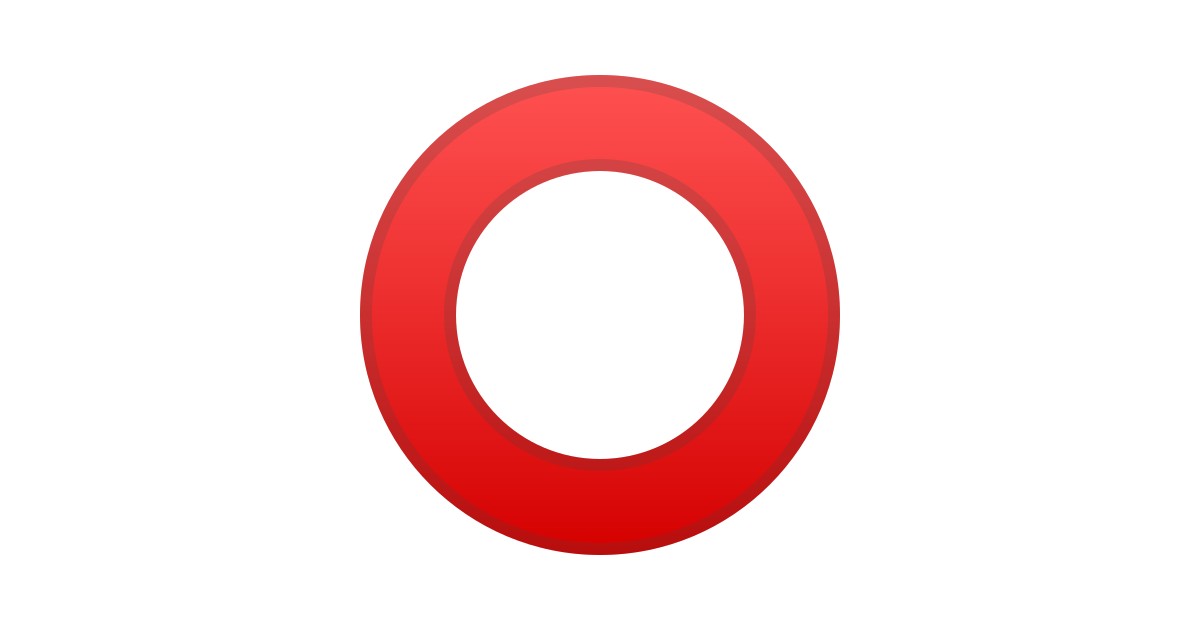 ⭕ Círculo Rojo Hueco Emoji