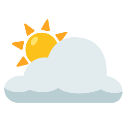 🌥️ Sun Behind Large Cloud Emoji