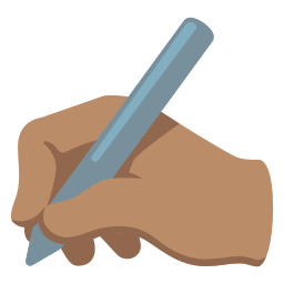 🏽 Writing Hand: Medium Skin Tone Emoji