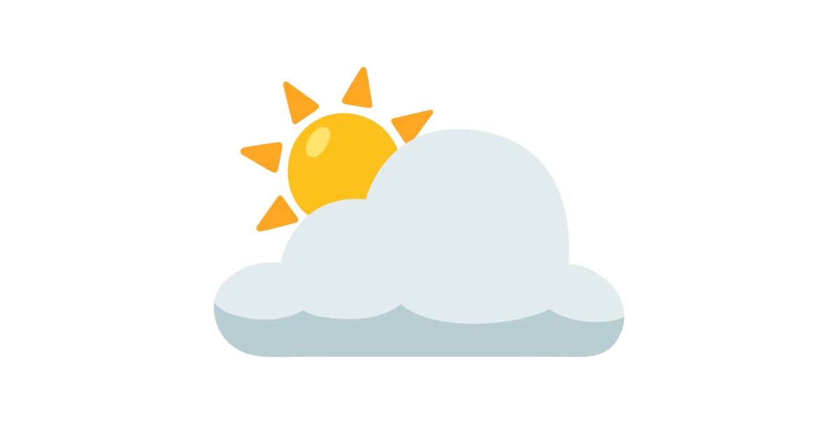 🌥️ Sun Behind Large Cloud Emoji