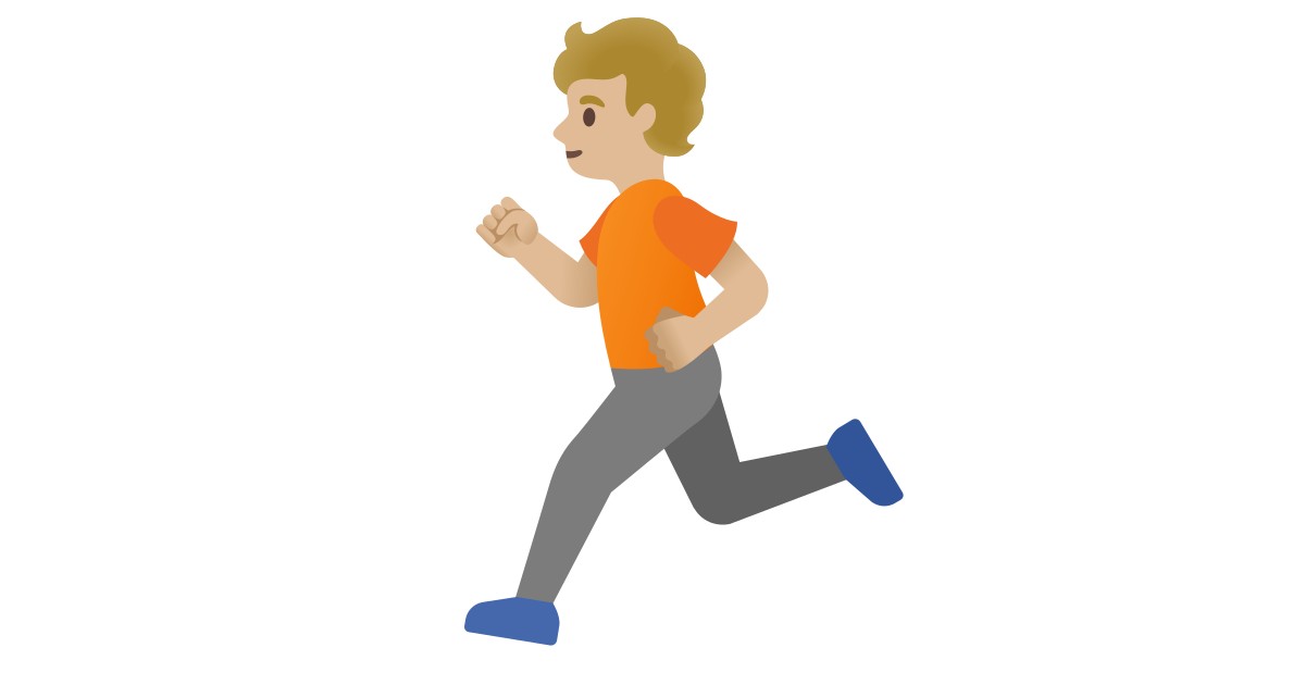 🏃🏼 Person Running: Medium-Light Skin Tone Emoji